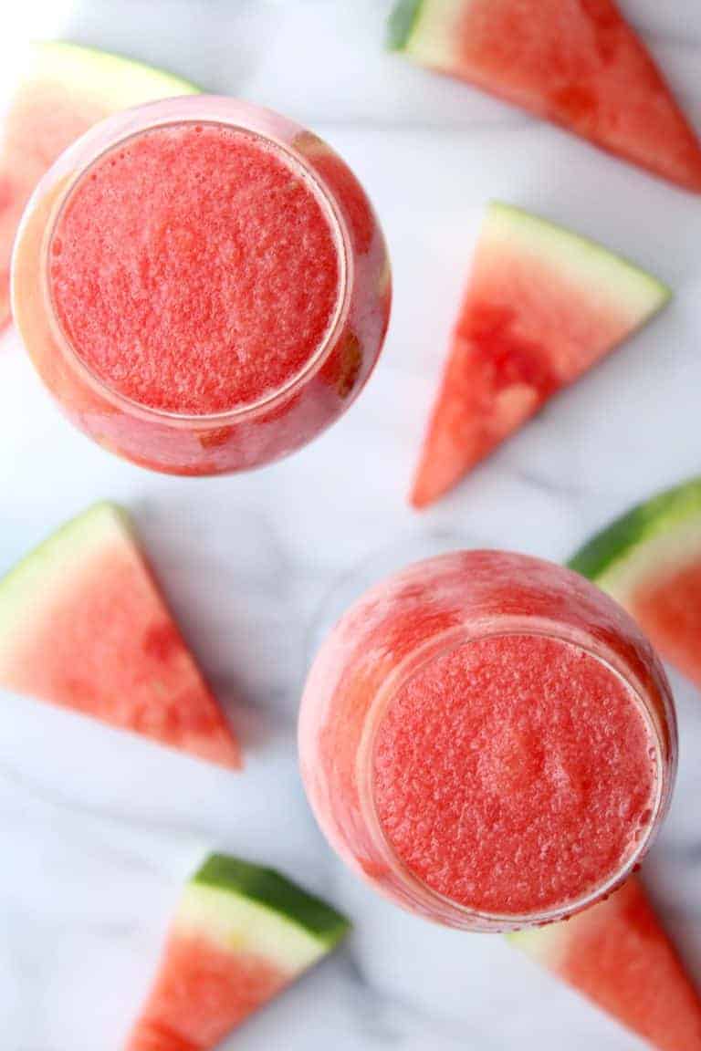 how to make watermelon frozen rosé at home | off the eaten path