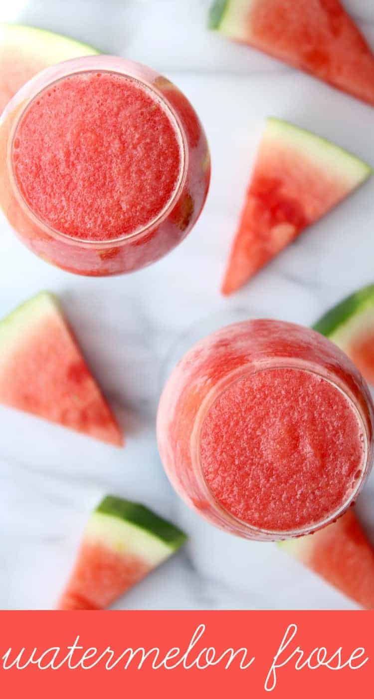 how to make watermelon frozen rosé at home | off the eaten path