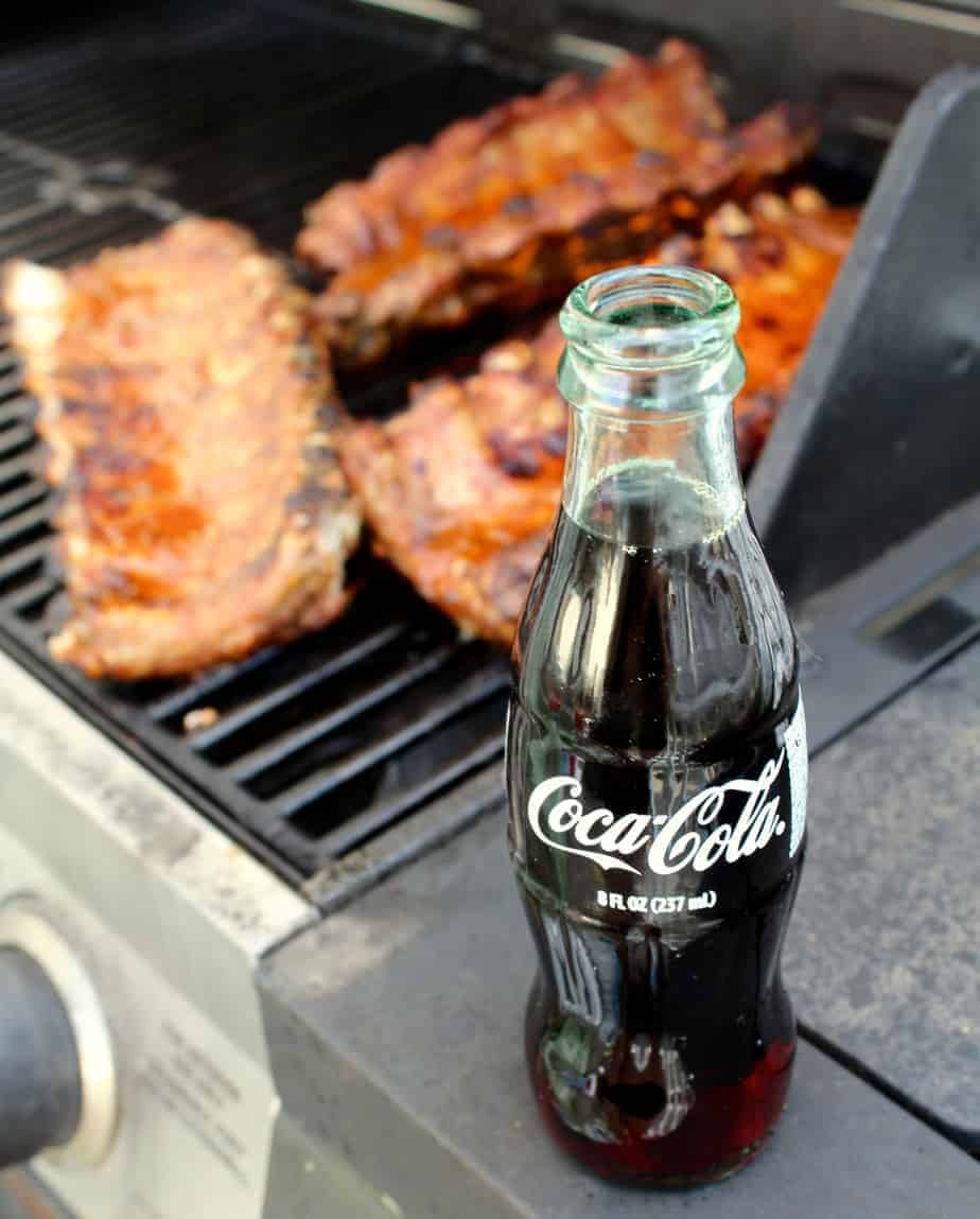 grilled baby back ribs with coca-cola barbecue sauce